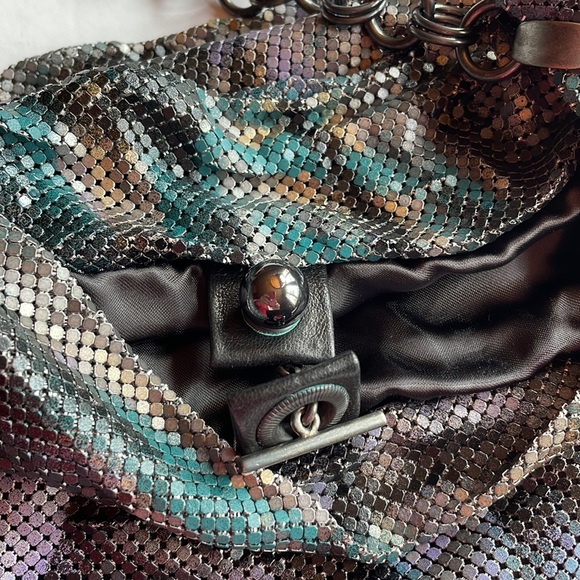 Laura B | Bags | Laura B Metal Mesh Pleated Horn Purse Never Used In ...